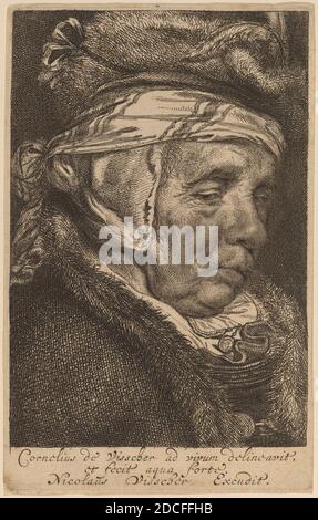 Cornelis Visscher’s engraving of an old woman, likely his mother ...