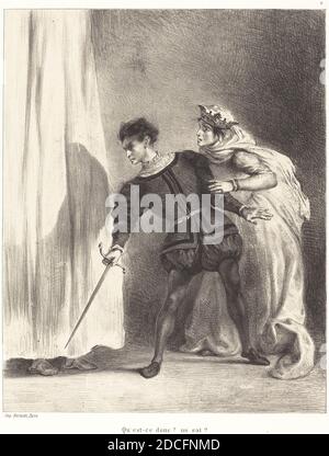 The Murder of Polonius (Act III, Scene IV). Dated: 1834/1843. Medium ...