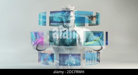 Futuristic user interface concept. Graphical User Interface(GUI). Head ...