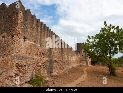 The old fort built by Bwana Mataka, Lamu County, Siyu, Kenya Stock ...