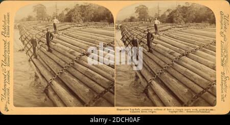 Stupendous Log raft, containing millions of feet. Columbia River ...
