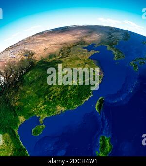 China 3D Physical Map with Relief Stock Photo - Alamy