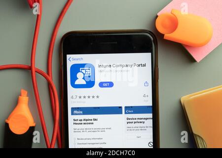 Intune Company Portal app logo on a smartphone screen Stock Photo - Alamy