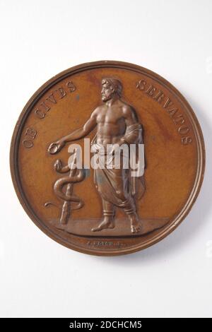 Medal, Jacob Samuel Cohen Elion, 1866 award medal Silver medal. Front ...