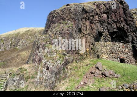 South Ayrshire, Scotland, UK Bennane The entrance to the cave where ...