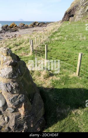 South Ayrshire, Scotland, UK Bennane The entrance to the cave where ...