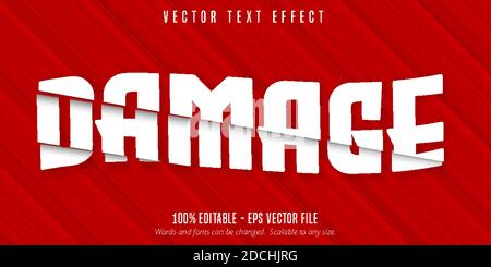 Cutout text effect with editable font style Stock Vector Image & Art ...