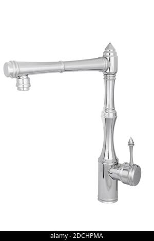 Metallic faucet isolated on white Stock Photo - Alamy