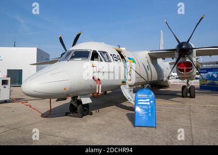 Antonov An-132 military transport aircraft. An improved version of the ...