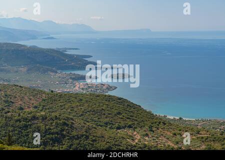 Kardamyli (Kardamili) view from above at Mani, Greece Stock Photo - Alamy