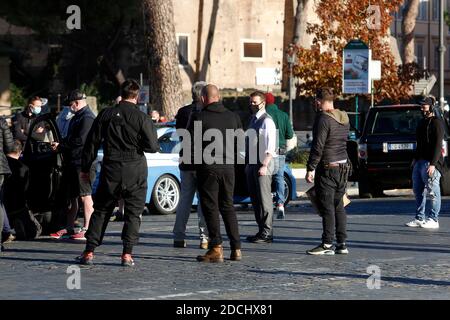 Rome, Italy. 21st Nov, 2020. Rome, Roman shooting at Via dei Fori ...