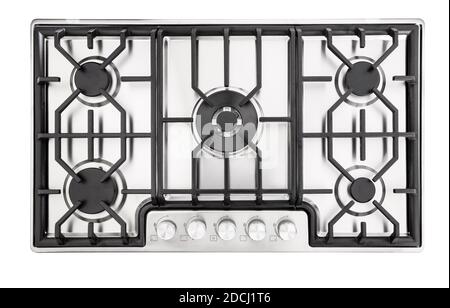 Steel stove isolated on white background Stock Photo - Alamy