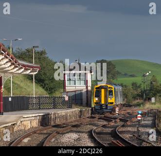 Northern Rail class 158 796 train passing the midland railway signal ...