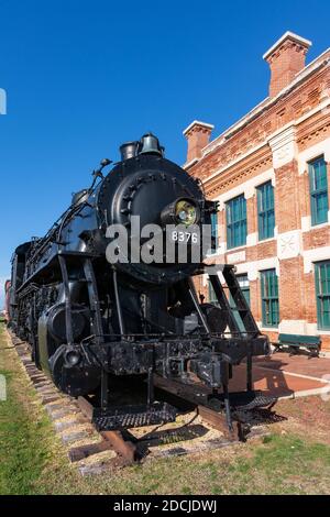 Train engine in a museum, Illinois Railway Museum, Union, Illinois, USA ...