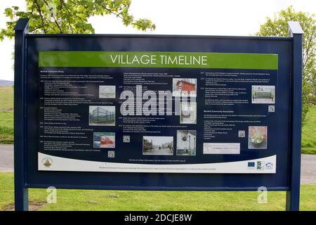 Muirkirk Village, East Ayrshire, Scotland, UK . Layby with tourist ...