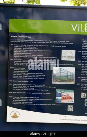 Muirkirk Village, East Ayrshire, Scotland, UK . Layby with tourist ...