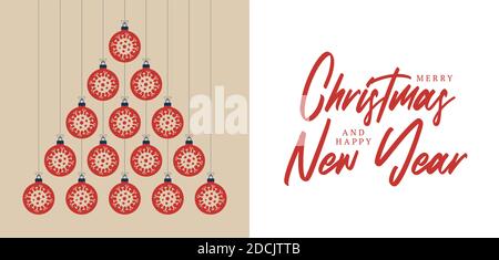 Creative coronavirus Xmas tree made white bauble balls for Christmas ...