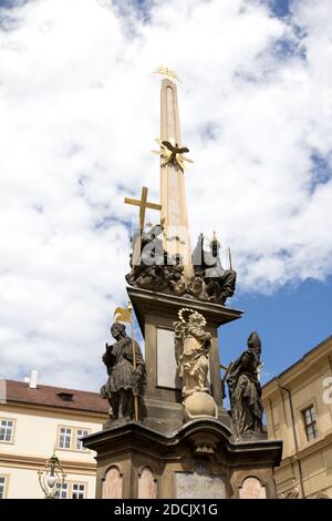 Holy Trinity Column, Prague, Bohemia, Czech Republic, Europe Stock ...
