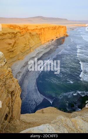 Evening mood at Playa Supay, Paracas National Reserve, Paracas, Ica ...