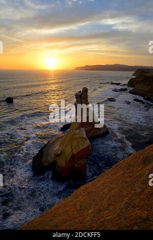 Evening mood at Playa Supay, Paracas National Reserve, Paracas, Ica ...