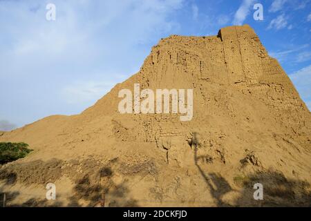 Adobe Brick Pyramid of the Sixin Culture, Sechin Alto, Casma, Ancash ...