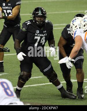 November 21, 2020 - Hawaii Rainbow Warriors running back Calvin Turner ...