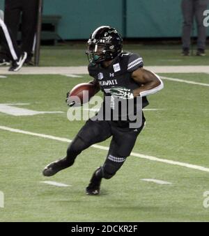 November 21, 2020 - Hawaii Rainbow Warriors running back Calvin Turner ...