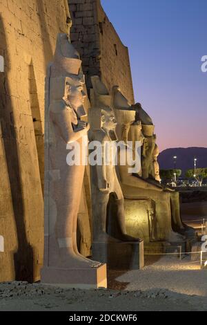 Statues of Ramesses ll, Luxor Temple, Luxor, Egypt, North East Africa ...