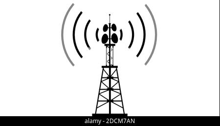 communication tower produce radio wave. harmful radio frequency for ...