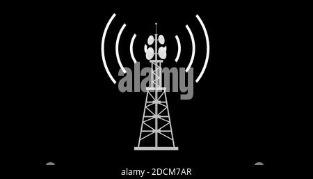 communication tower produce radio wave. harmful radio frequency for ...