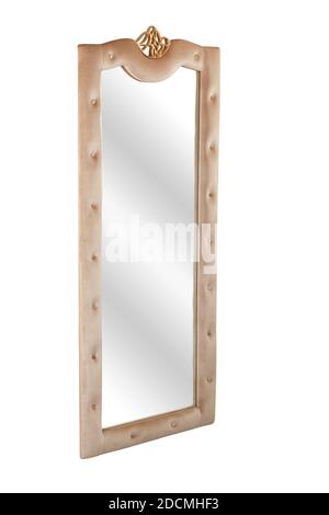 Decorative standing mirror isolated on white background Stock Photo - Alamy