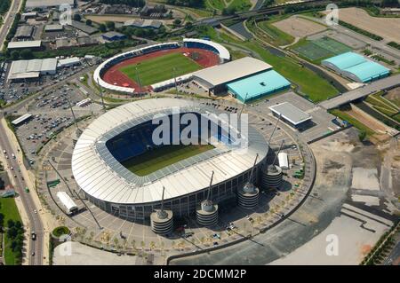 aerial view of Manchester City FC Etihad Stadium Stock Photo - Alamy