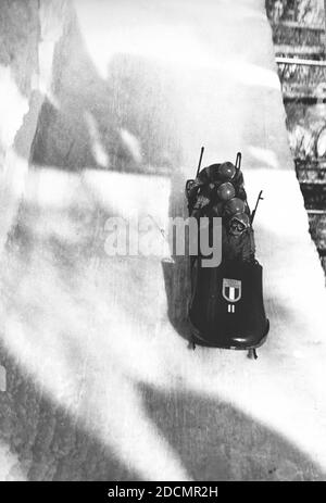 eugenio monti and renzo alverà, VII olympic games, cortina, 1956 Stock ...