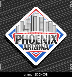 Arizona, Phoenix architecture line skyline illustration. Linear vector ...