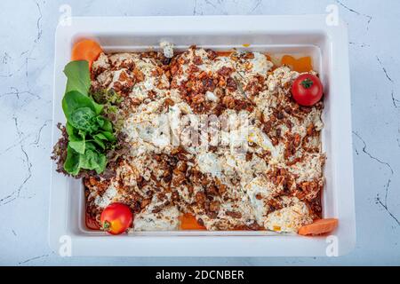Traditional Turkish and Greek Meze with chili peppers. Turkish ...