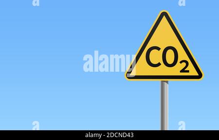 CO2 warning traffic sign frame. Vector illustration Stock Vector Image ...