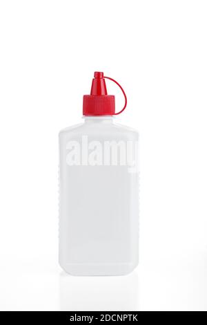 Plastic bottle without label on white background Stock Photo - Alamy