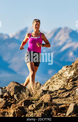 Lone adult female running on Salida Mountain Trails; Tenderfoot ...