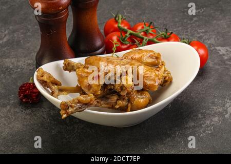 Rabbit stew in sweet and spicy sauce Stock Photo - Alamy