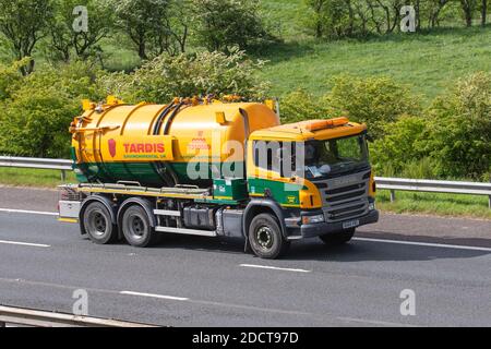 TARDIS ENVIRONMENTAL UK. Tankers green yellow; Haulage delivery trucks ...