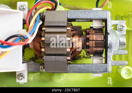 Broken electric motor in a household appliance hand mixer. Malfunction ...