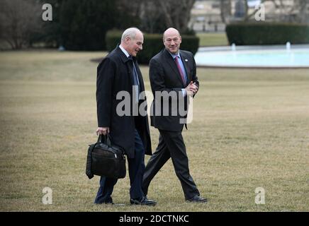 White House chief economic adviser Larry Kudlow speaks to reporters ...