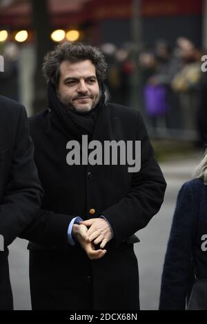 Matthieu Chedid attending funerals of French singer France Gall in ...