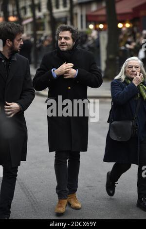 Matthieu Chedid attending funerals of French singer France Gall in ...