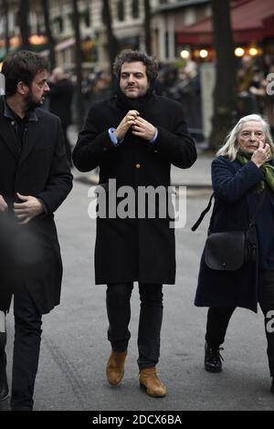 Matthieu Chedid attending funerals of French singer France Gall in ...