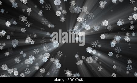 snow flakes abstract backgrounds render illustration Stock Photo - Alamy