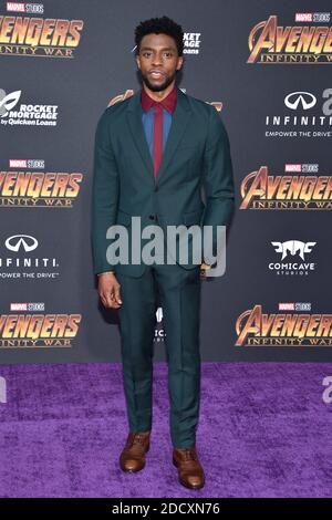 Chadwick Boseman attends the World Premiere of Avengers: Infinity War ...
