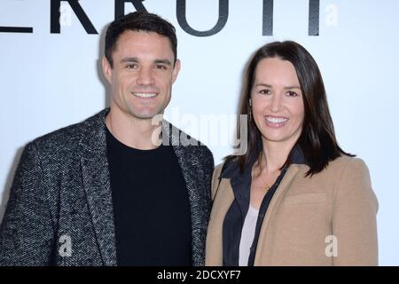 Dan Carter and his wife Honor Carter attending the Cerruti 1881 show as ...