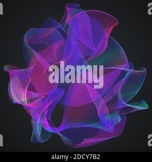 Structure of extra dimensions in String theory in physics. 3D rendered ...