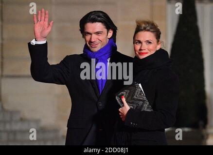 Gauthier Capucon and his wife Delphine Borsarello arriving for a state ...